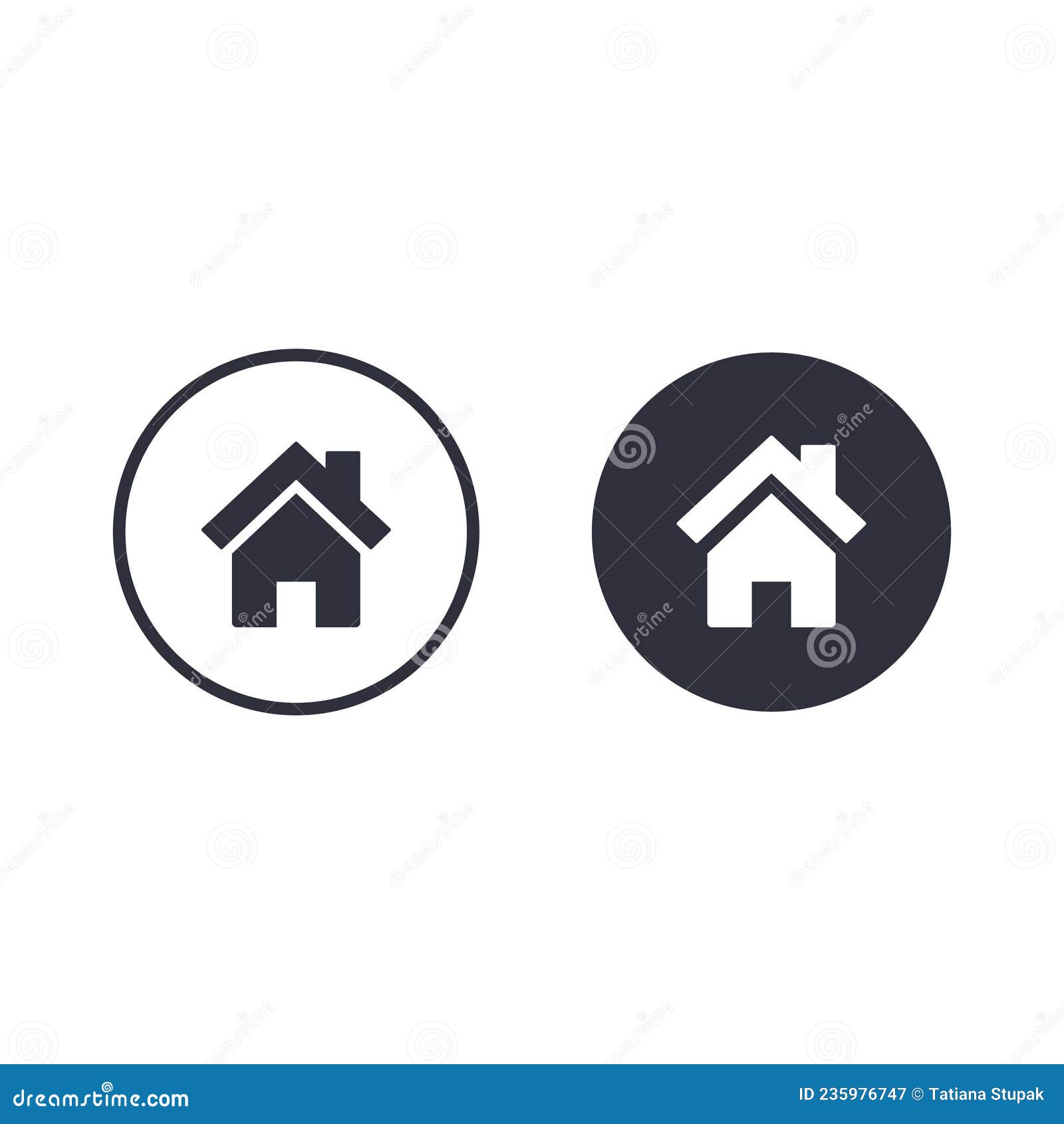 Home Icon, House Button, Real Estate Concept. Vector Icon Isolated on ...