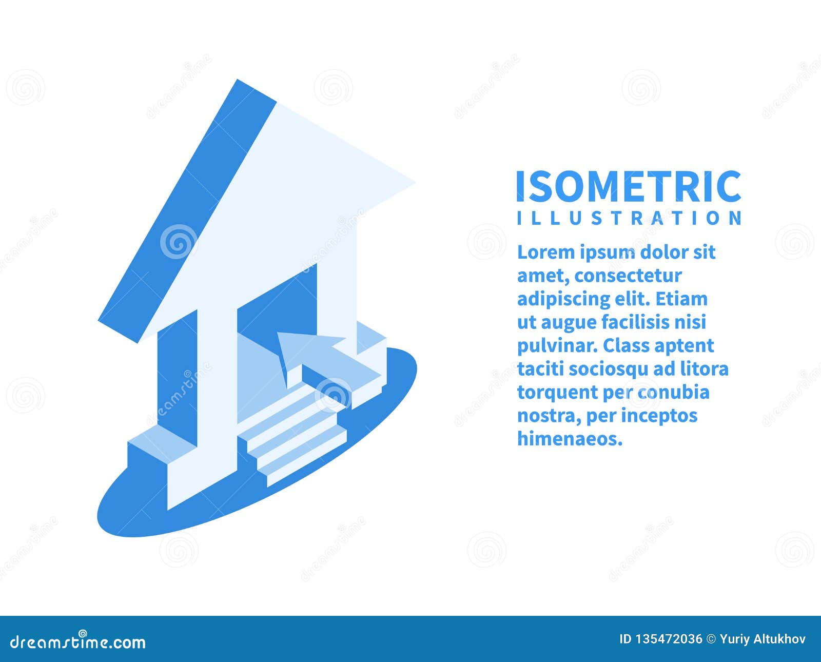 Home Icon. Isometric Template in Flat 3D Style Stock Vector ...