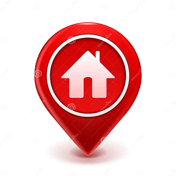 Home Icon Pin stock vector. Illustration of deal, cartography - 26589119