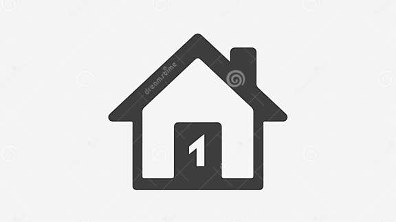 Modern Home Icon for Web and UI Design Stock Illustration ...