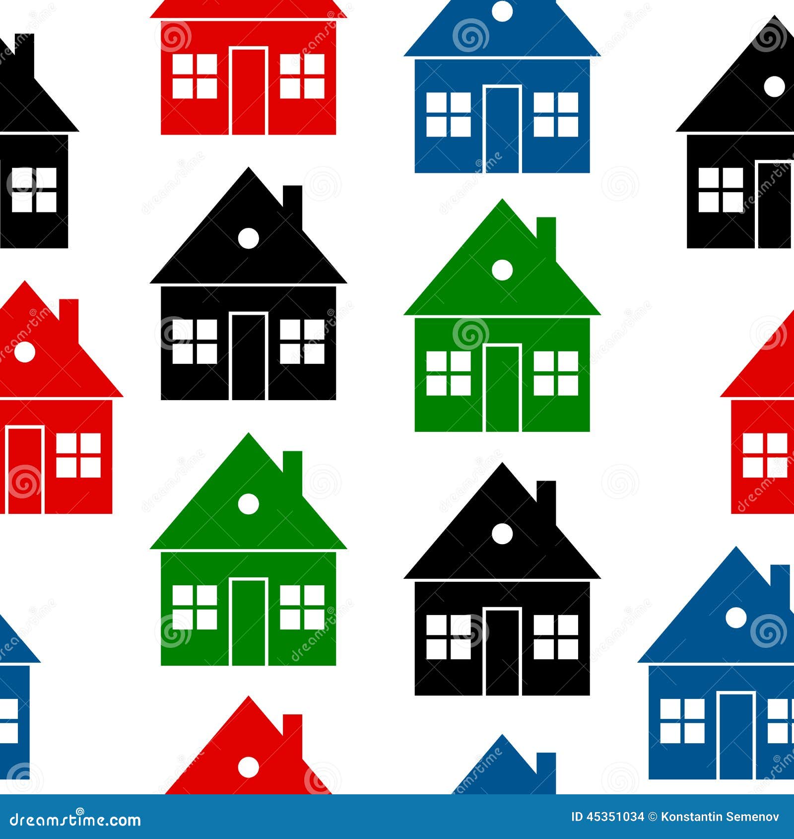 Home icon seamless pattern stock vector. Illustration of home - 45351034