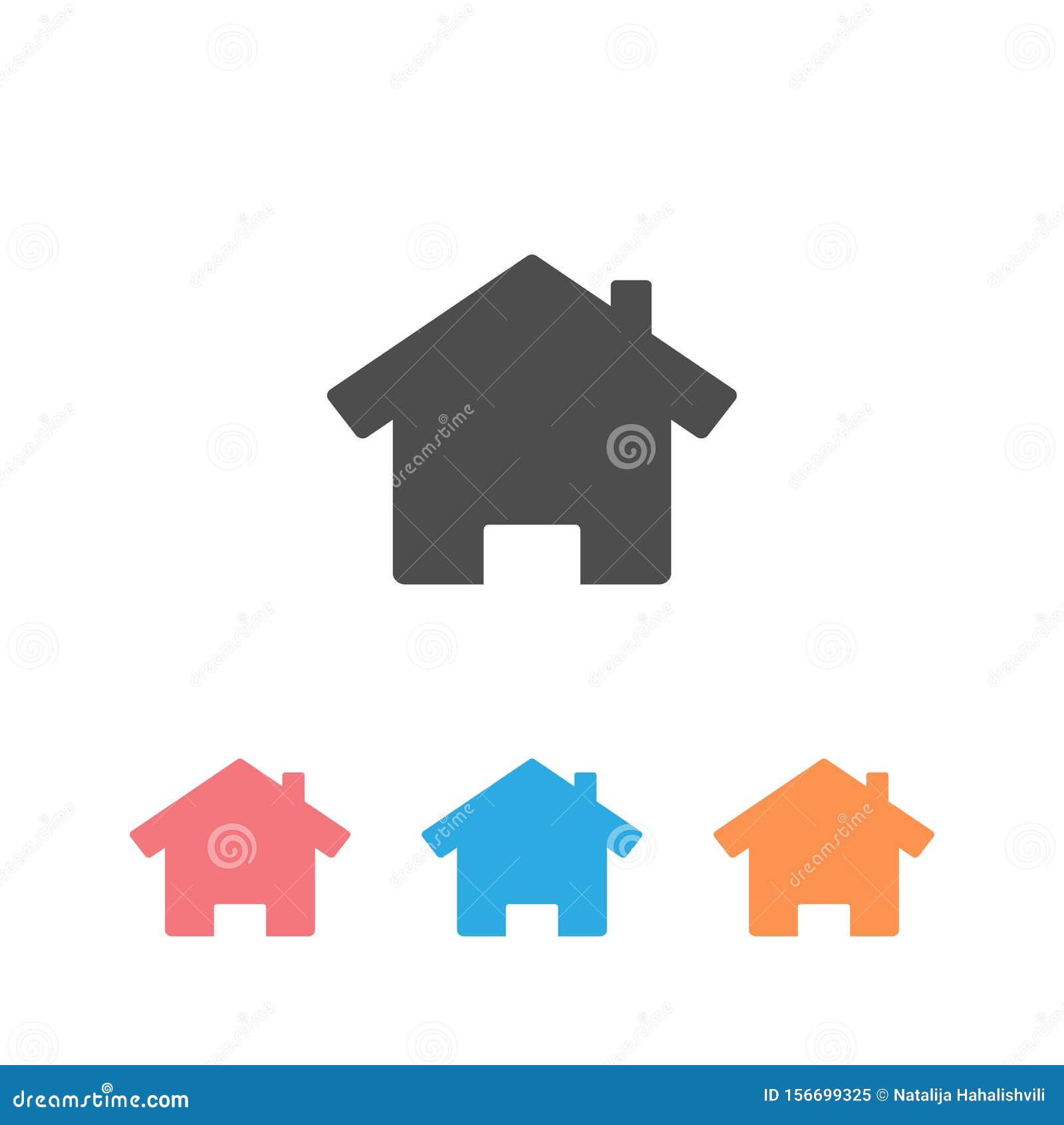 Home Icon Set. Home Icon Vectors Isolated Stock Vector - Illustration ...