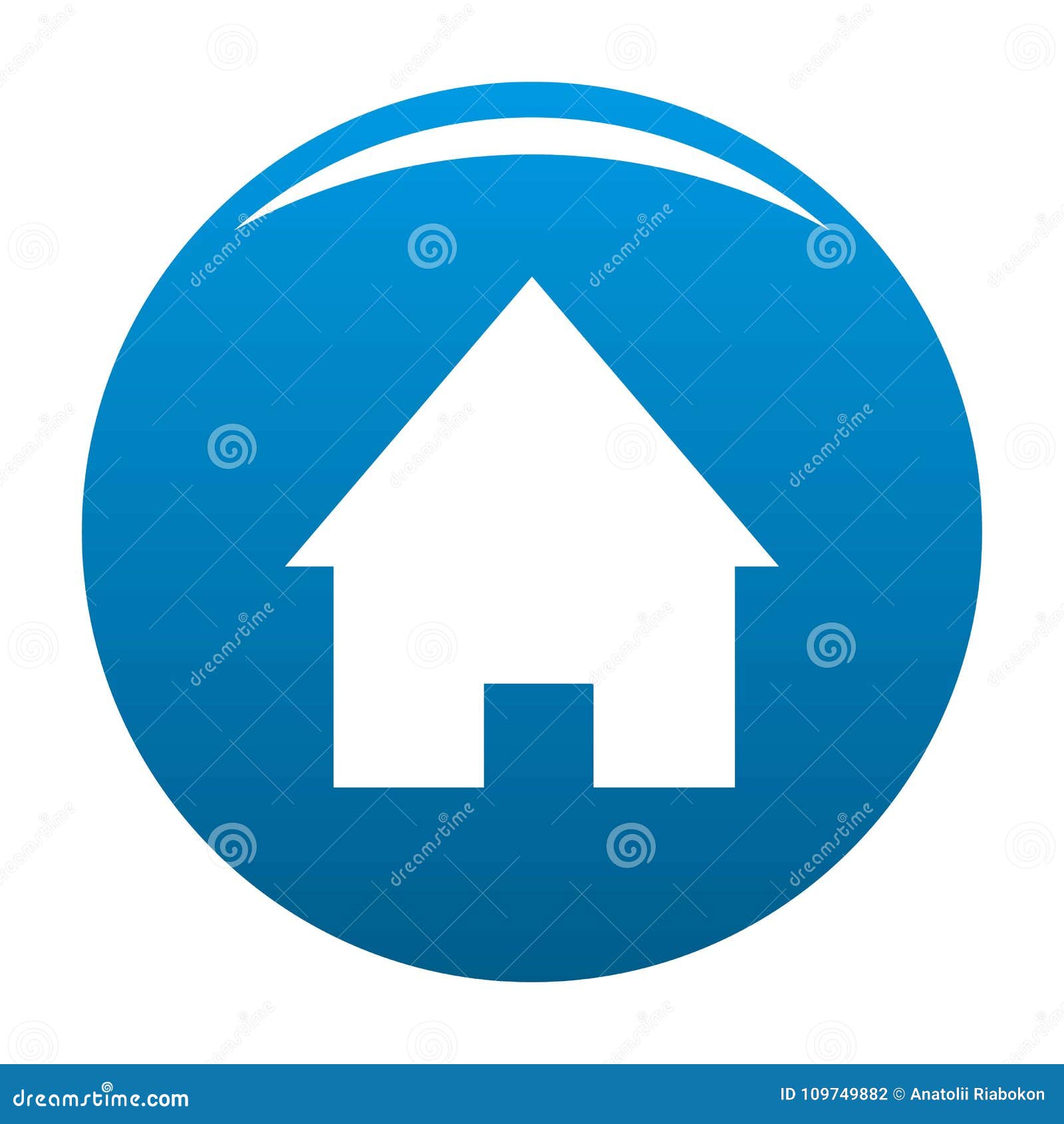 Home icon blue vector stock vector. Illustration of isolated - 109749882