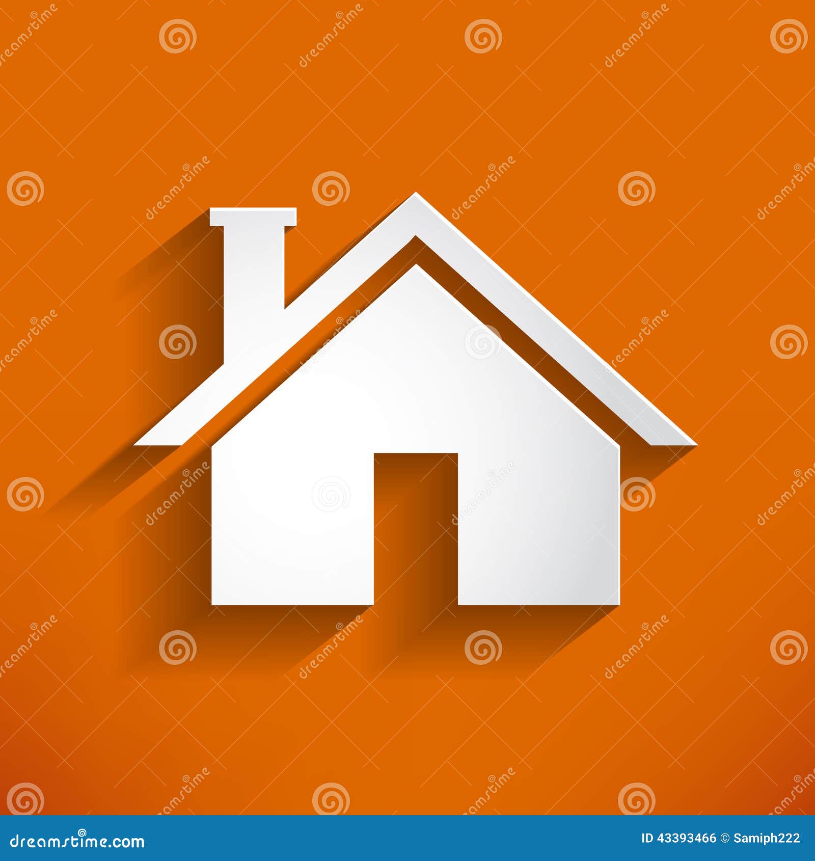 My Home Square Icon Orange