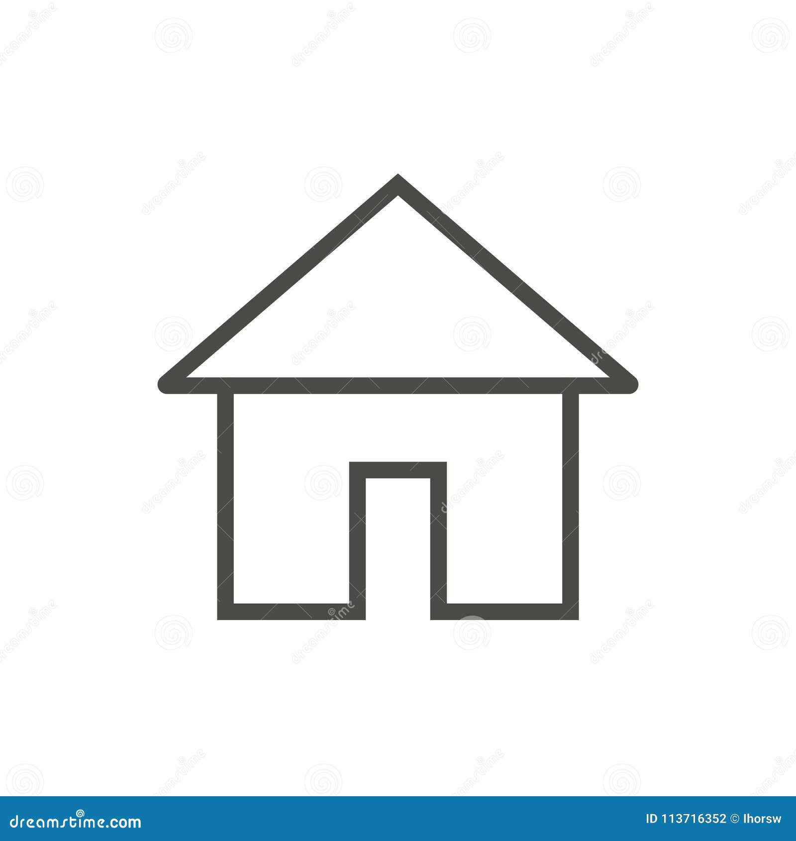 Home Icon Vector. Line Main Page Symbol Stock Vector - Illustration of ...