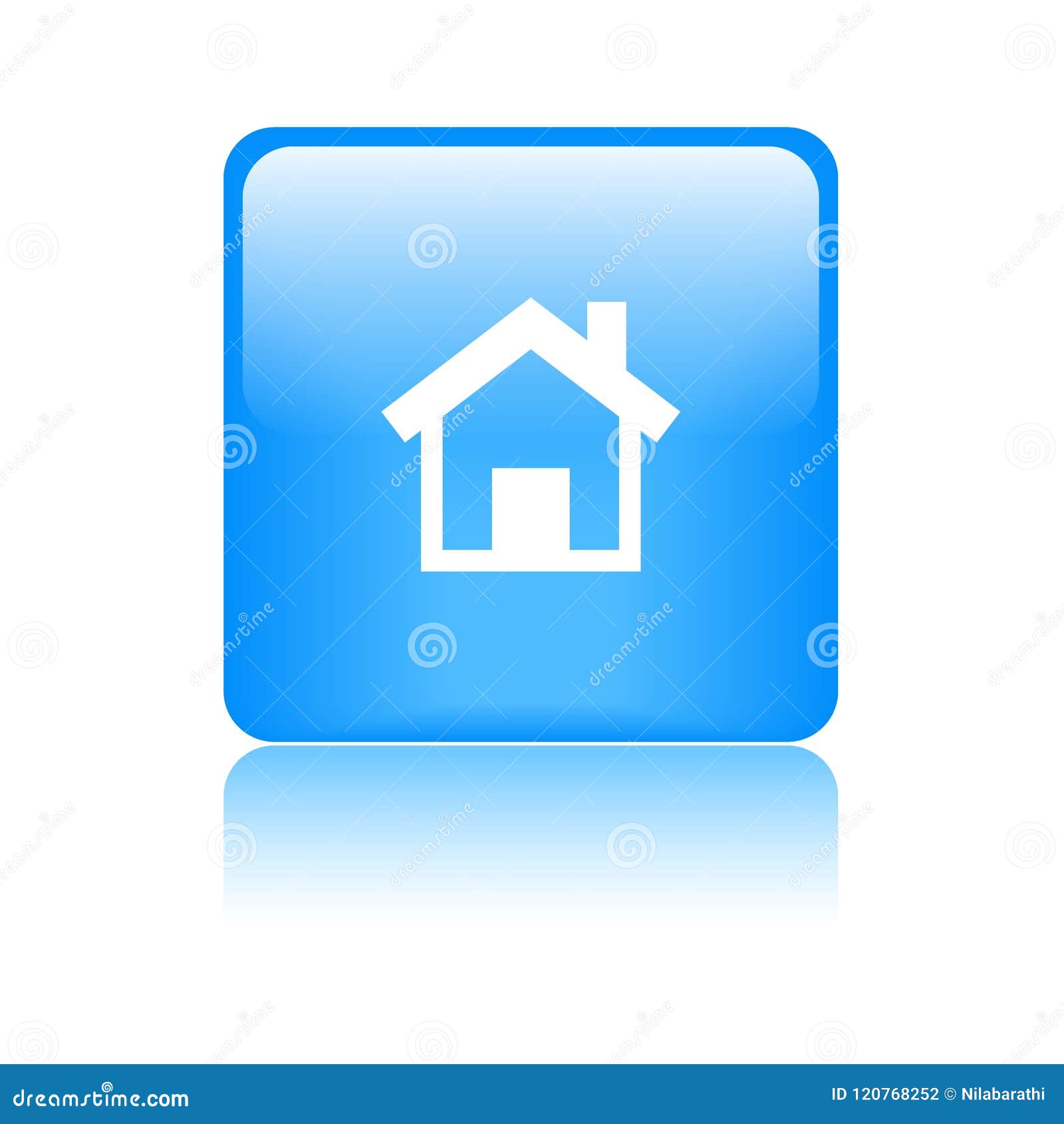Home icon web button blue stock illustration. Illustration of clipart ...
