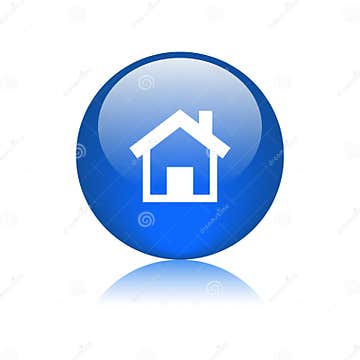 Home icon web button blue stock illustration. Illustration of ...