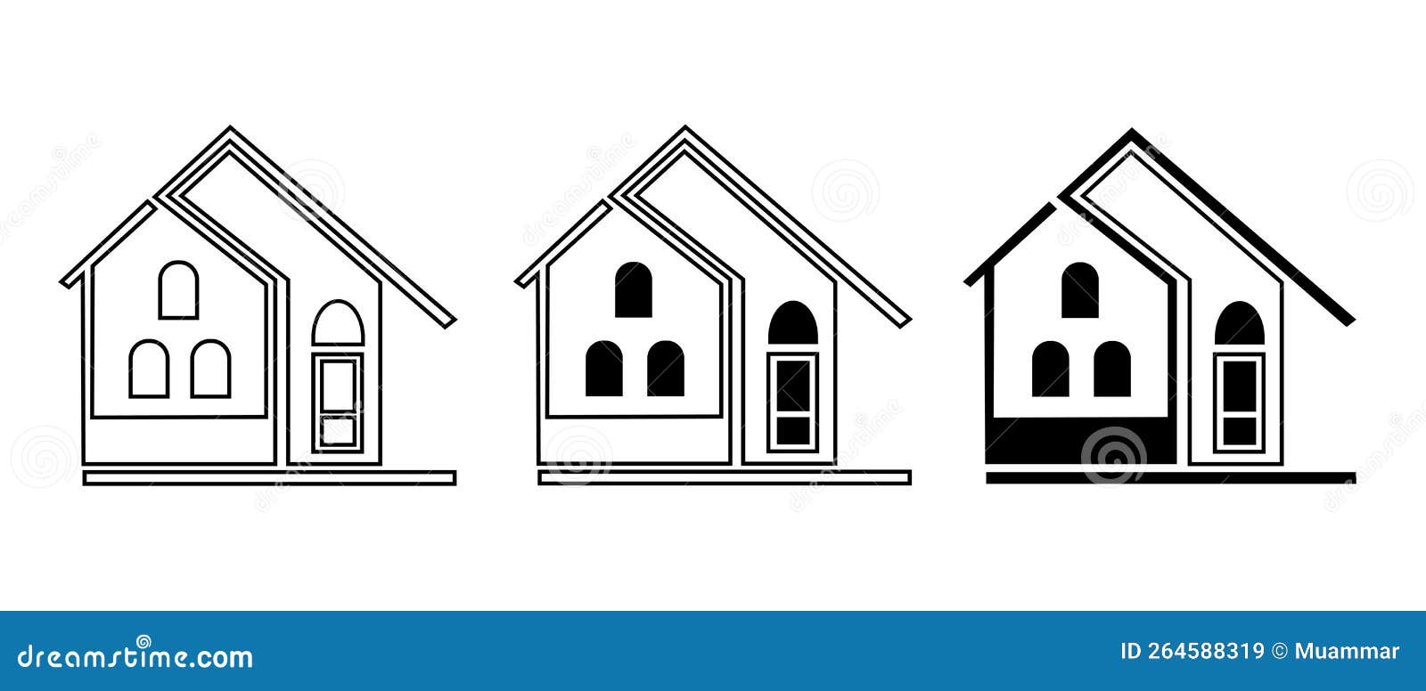 Home Icon for Webisite and Application. House Illustration with ...