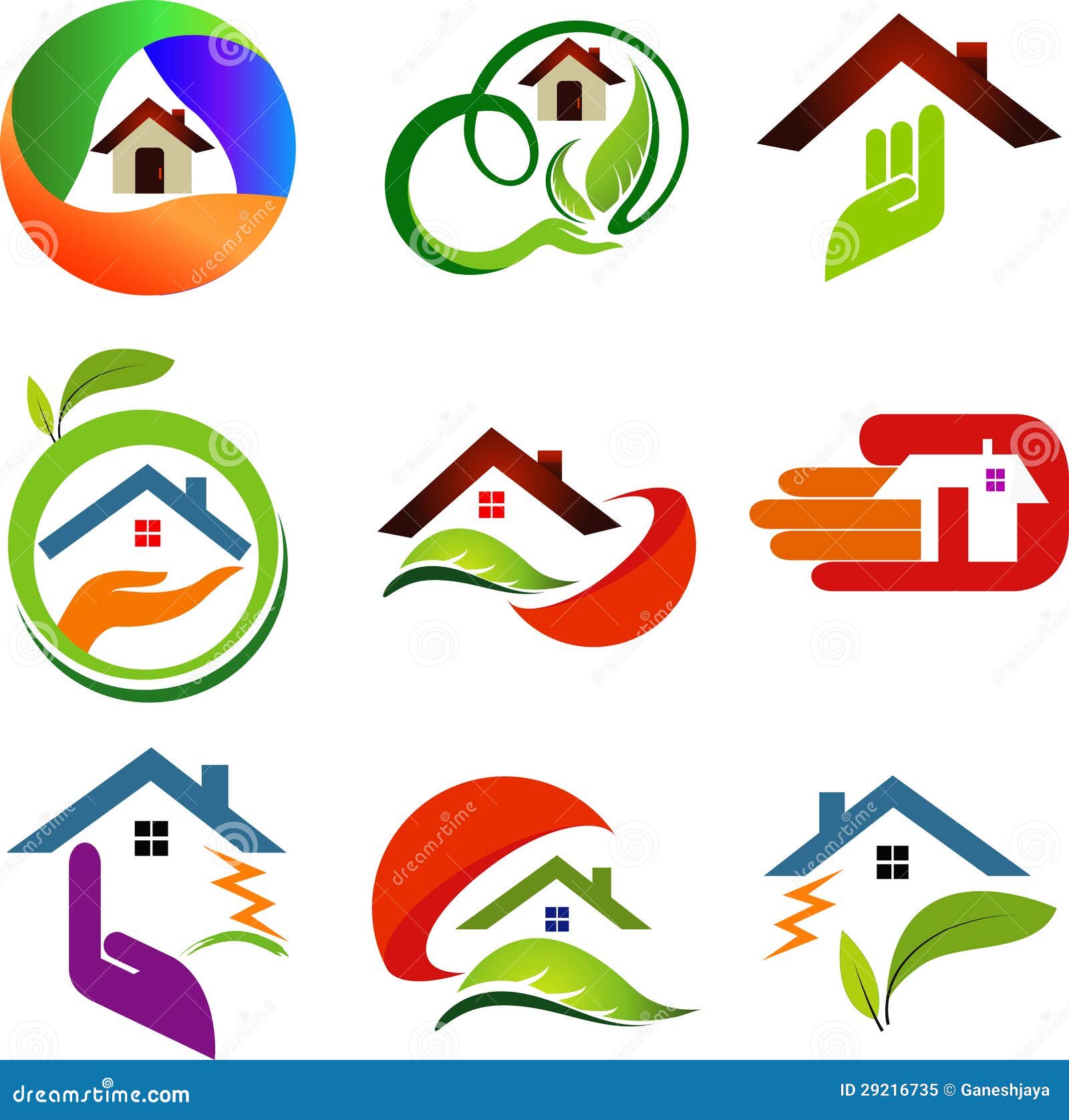 Home icons stock vector. Illustration of abstract, downtown - 29216735