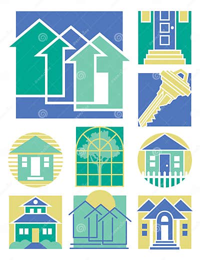 Home Icons Collection 1 stock vector. Illustration of design - 3284264