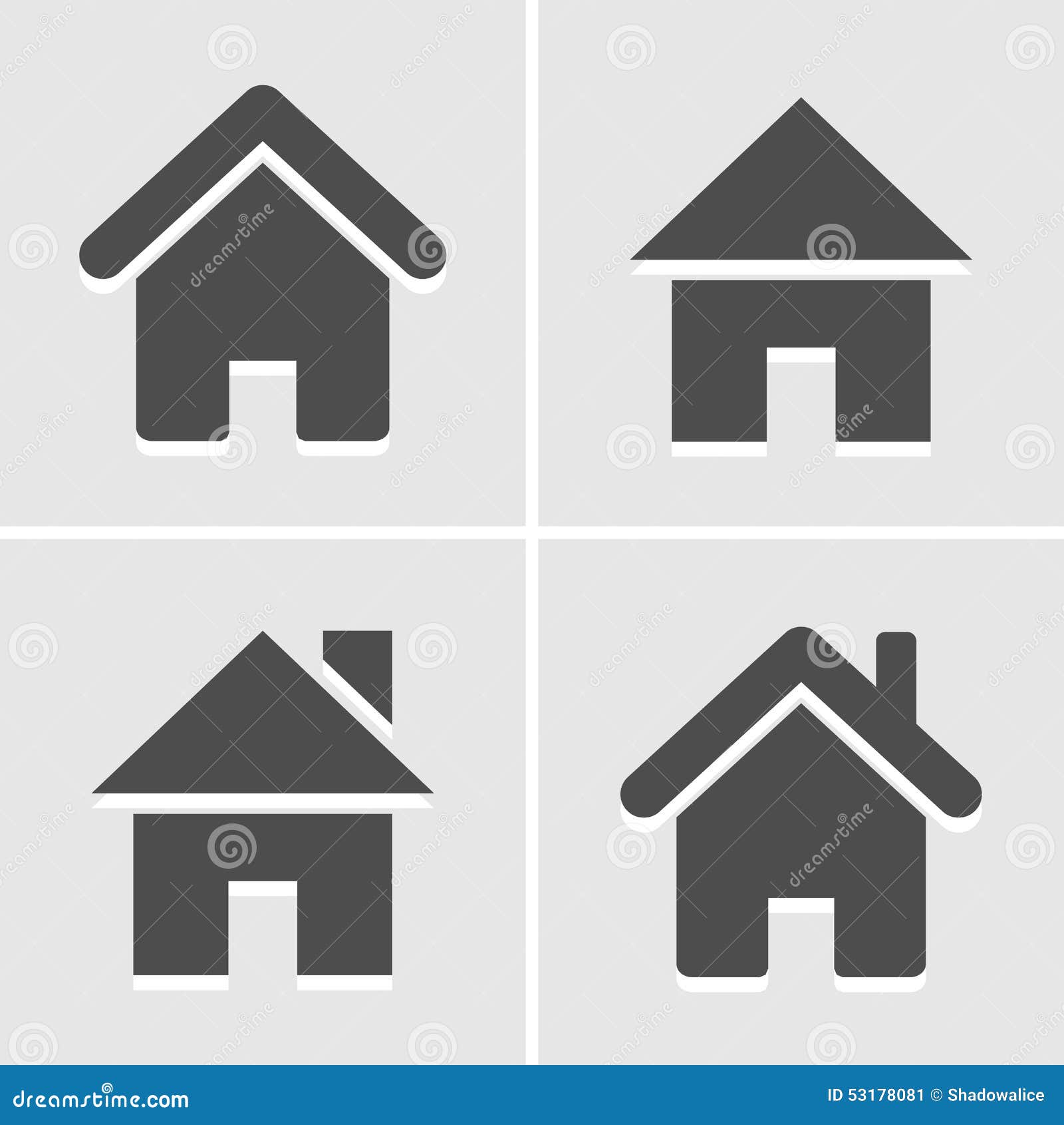 Home Icons Set Great for Any Use. Vector EPS10. Stock Vector ...