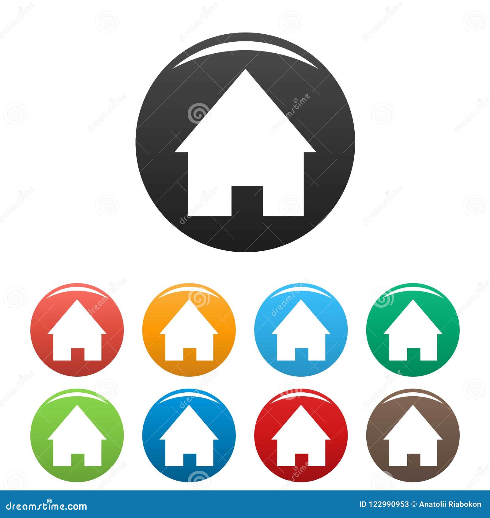 Home icons set stock illustration. Illustration of construction - 122990953