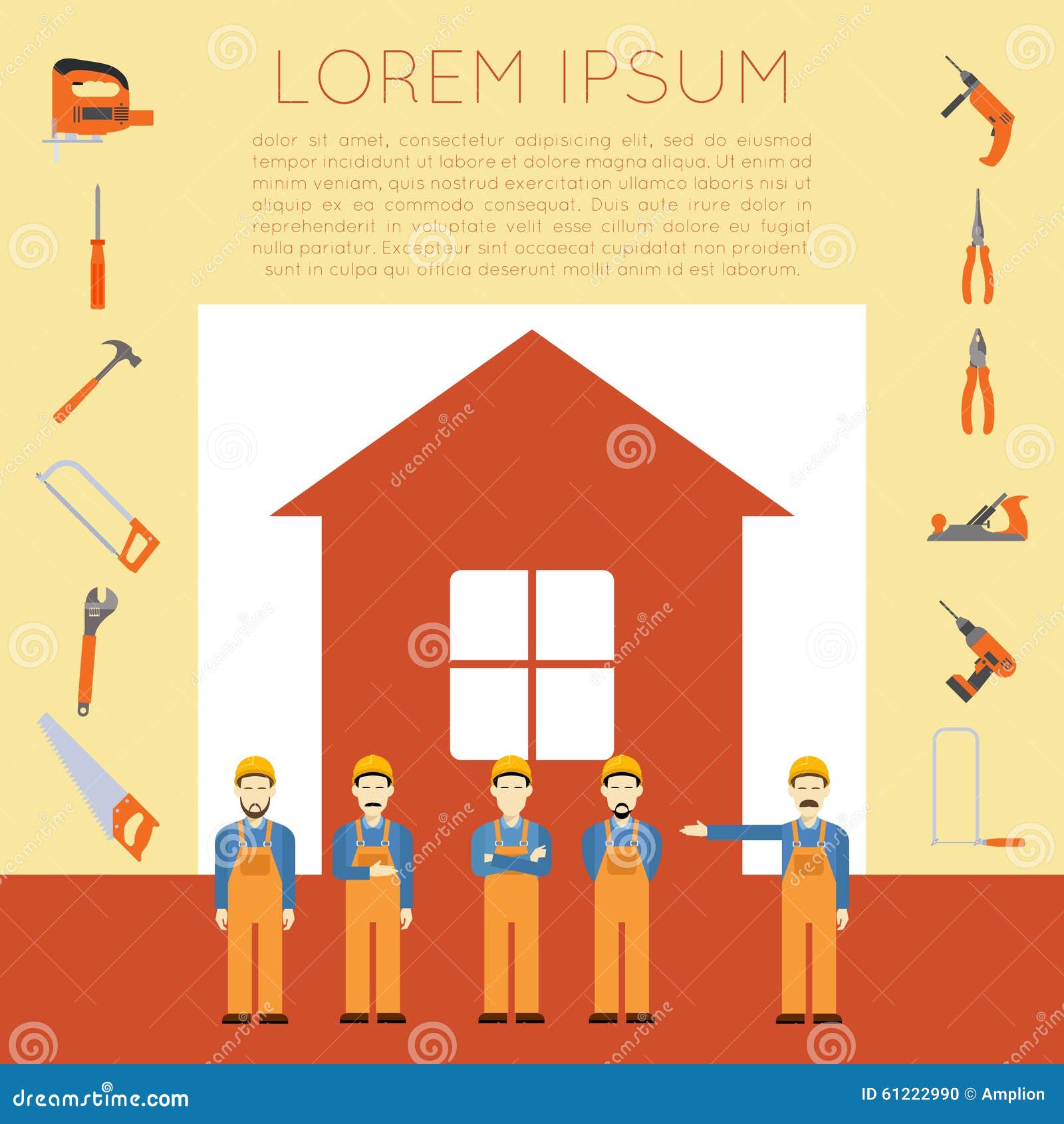 Home improvement banner2 stock vector. Illustration of icons - 61222990