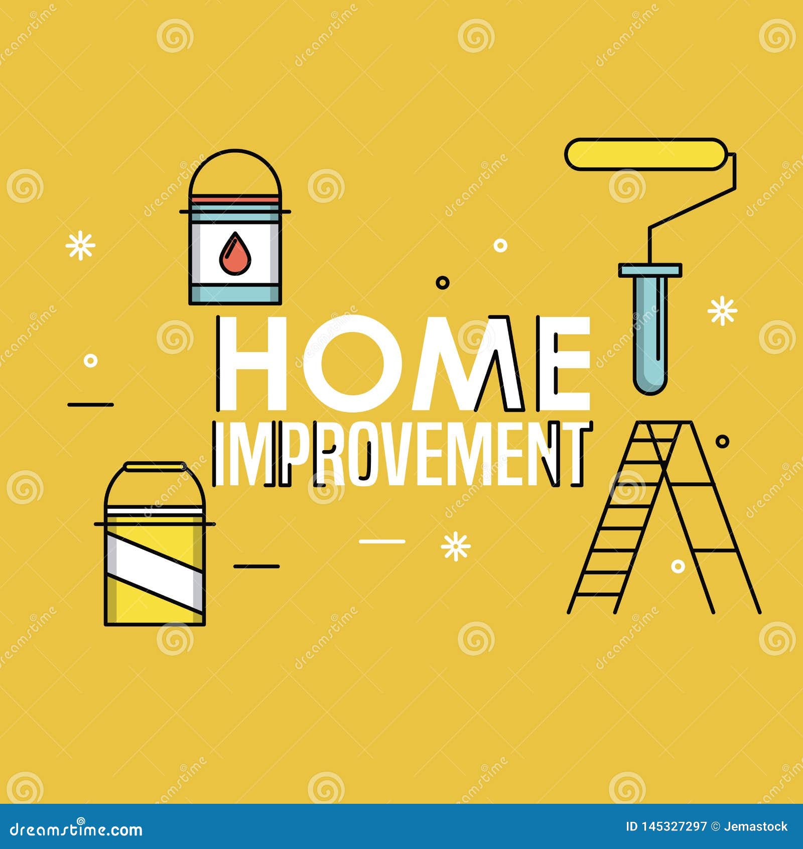 Home improvement concept stock vector. Illustration of industry - 145327297
