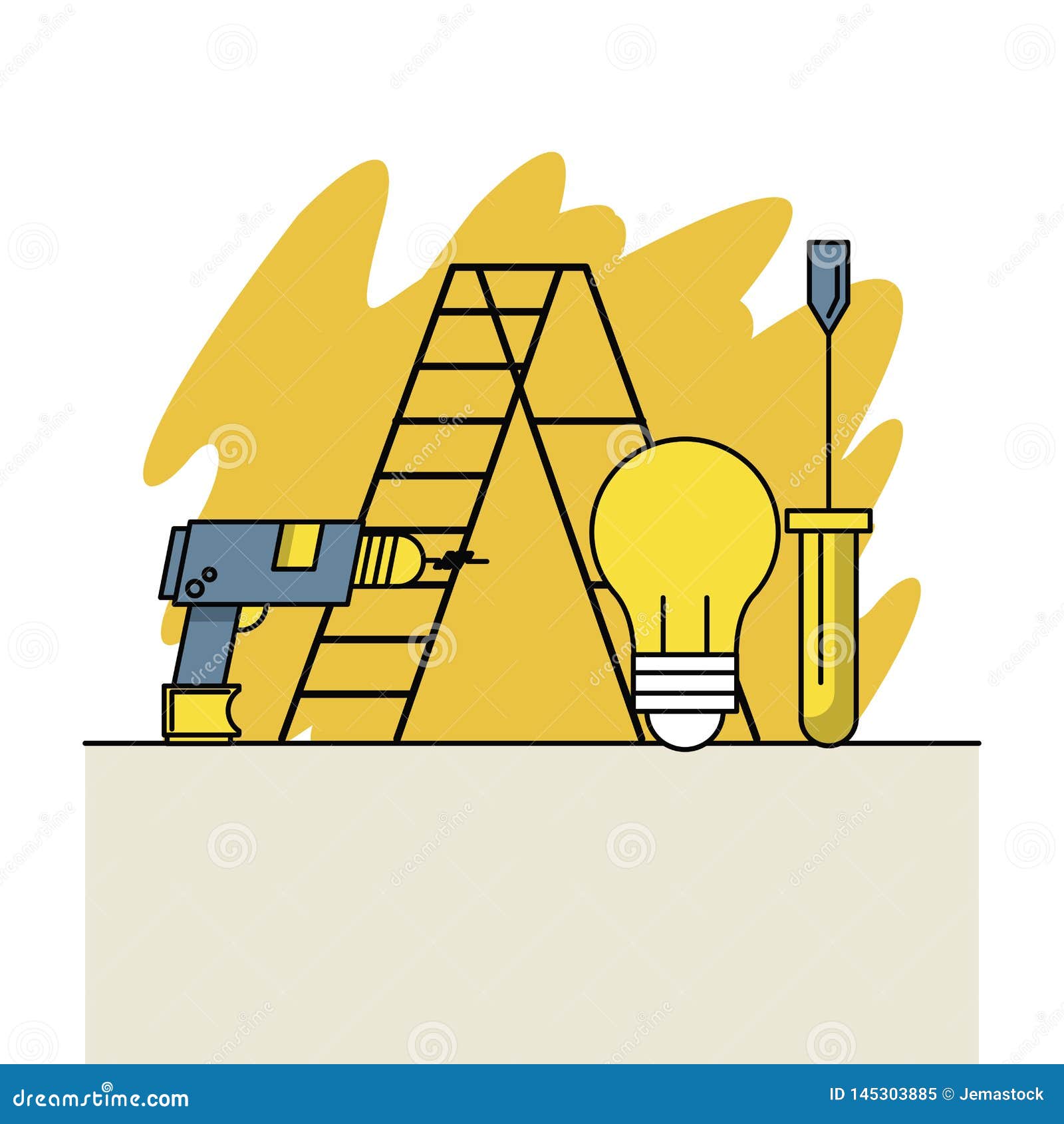 Home improvement concept stock vector. Illustration of construction ...