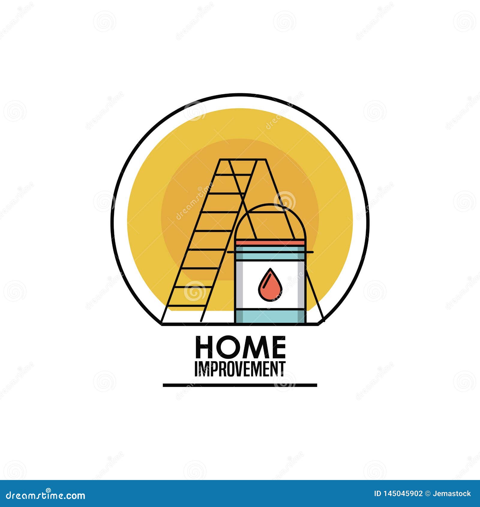 Home improvement concept stock vector. Illustration of room - 145045902