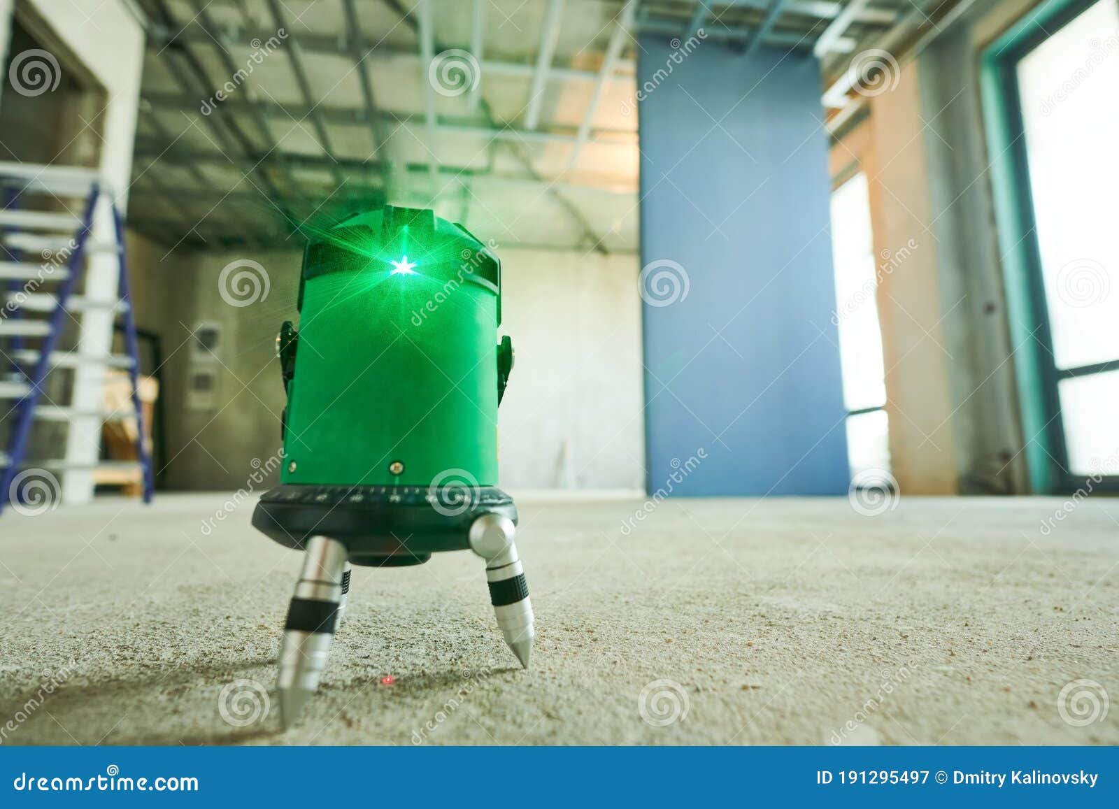 Home Improvement. Laser Leveling Tool at Construction Work Stock Image ...