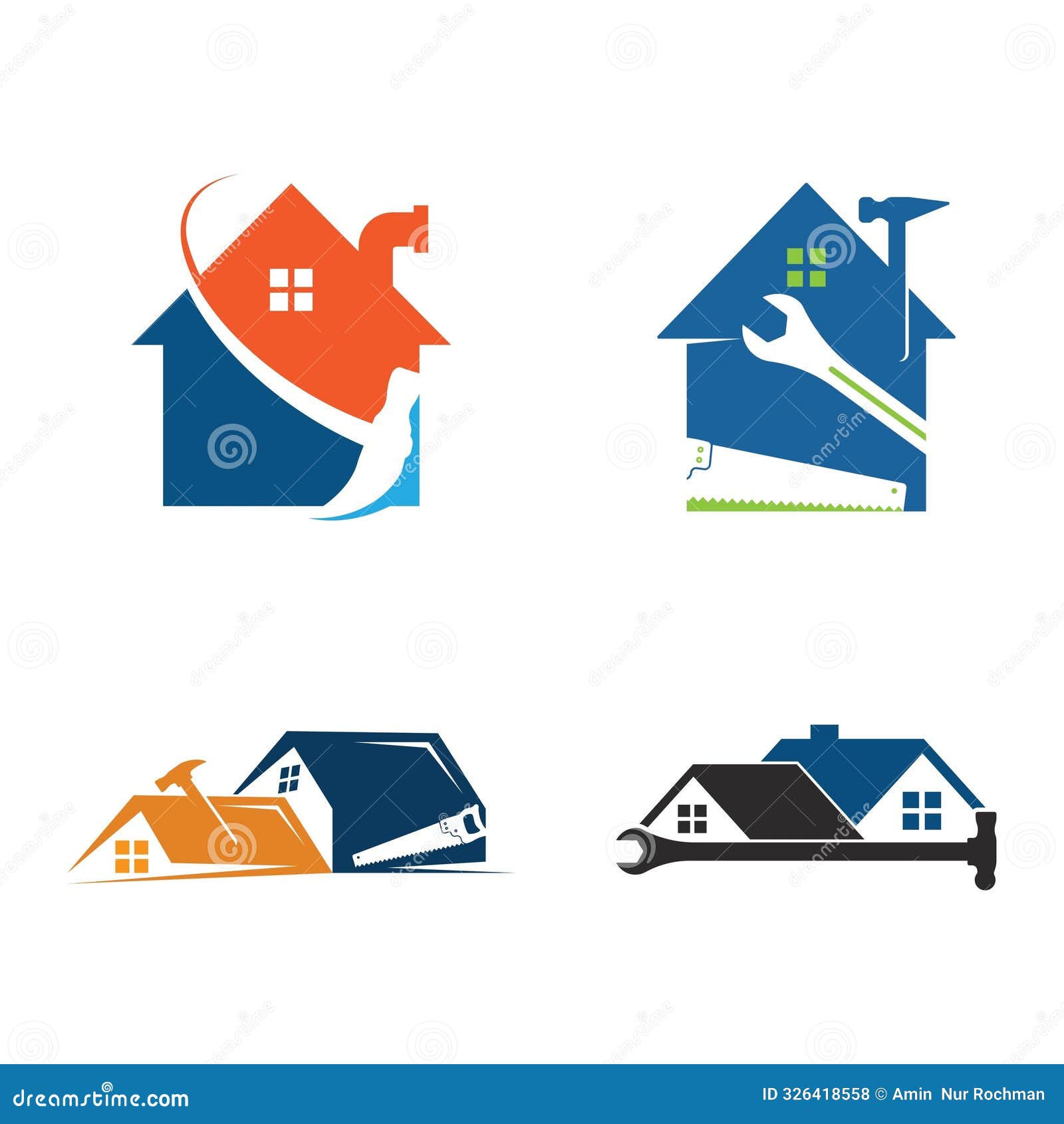 Home Improvement Logo Vector. Home Repair Logo Stock Illustration ...