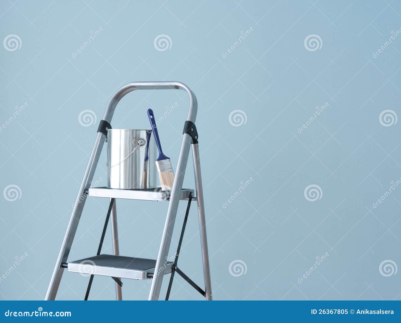 Home Improvement. Preparing To Paint the Wall. Stock Image - Image of ...