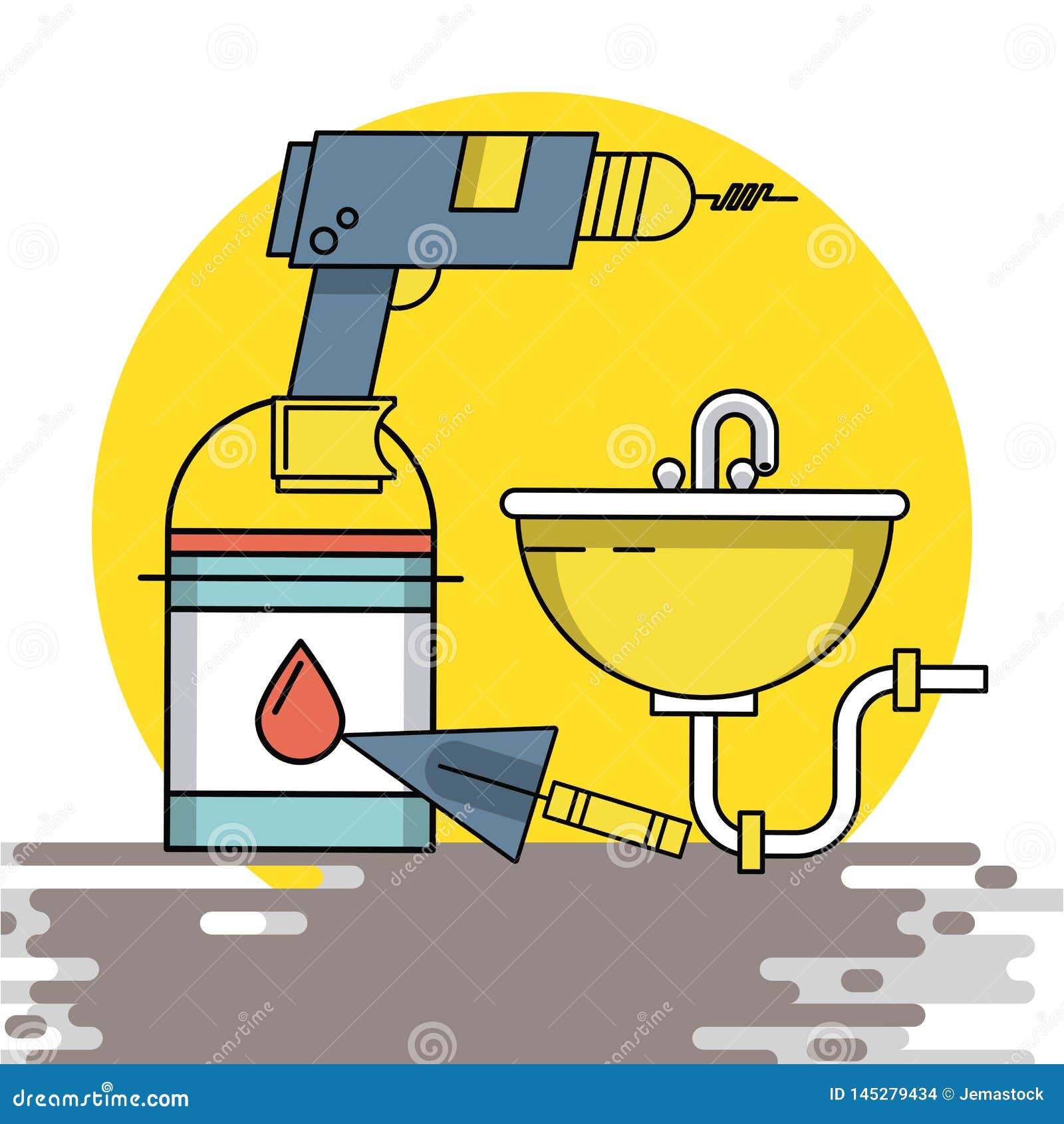 Home improvement and tools stock vector. Illustration of renovation ...