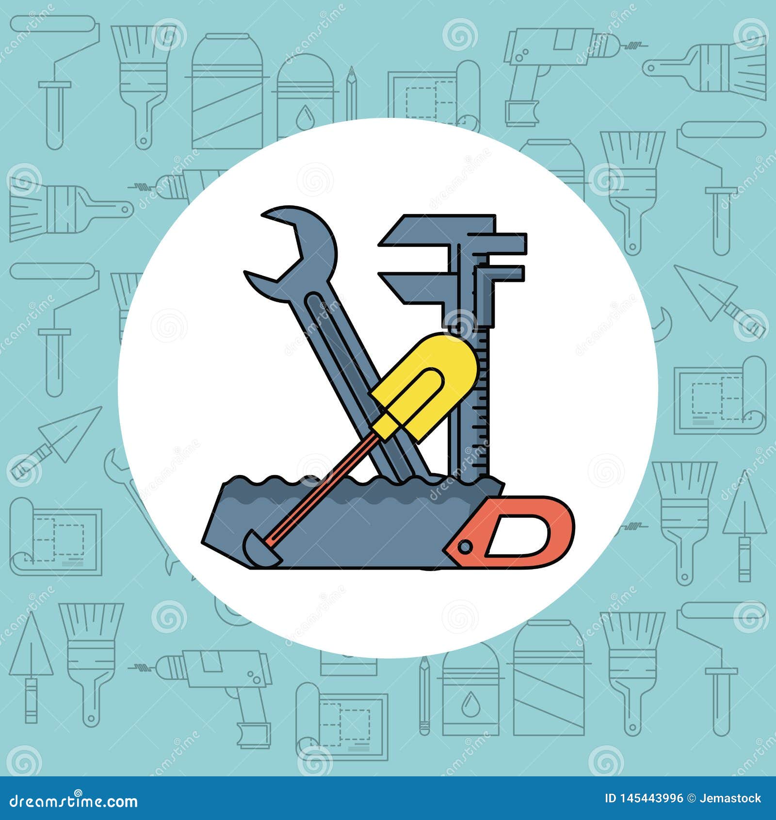 Home improvement and tools stock vector. Illustration of icon - 145443996