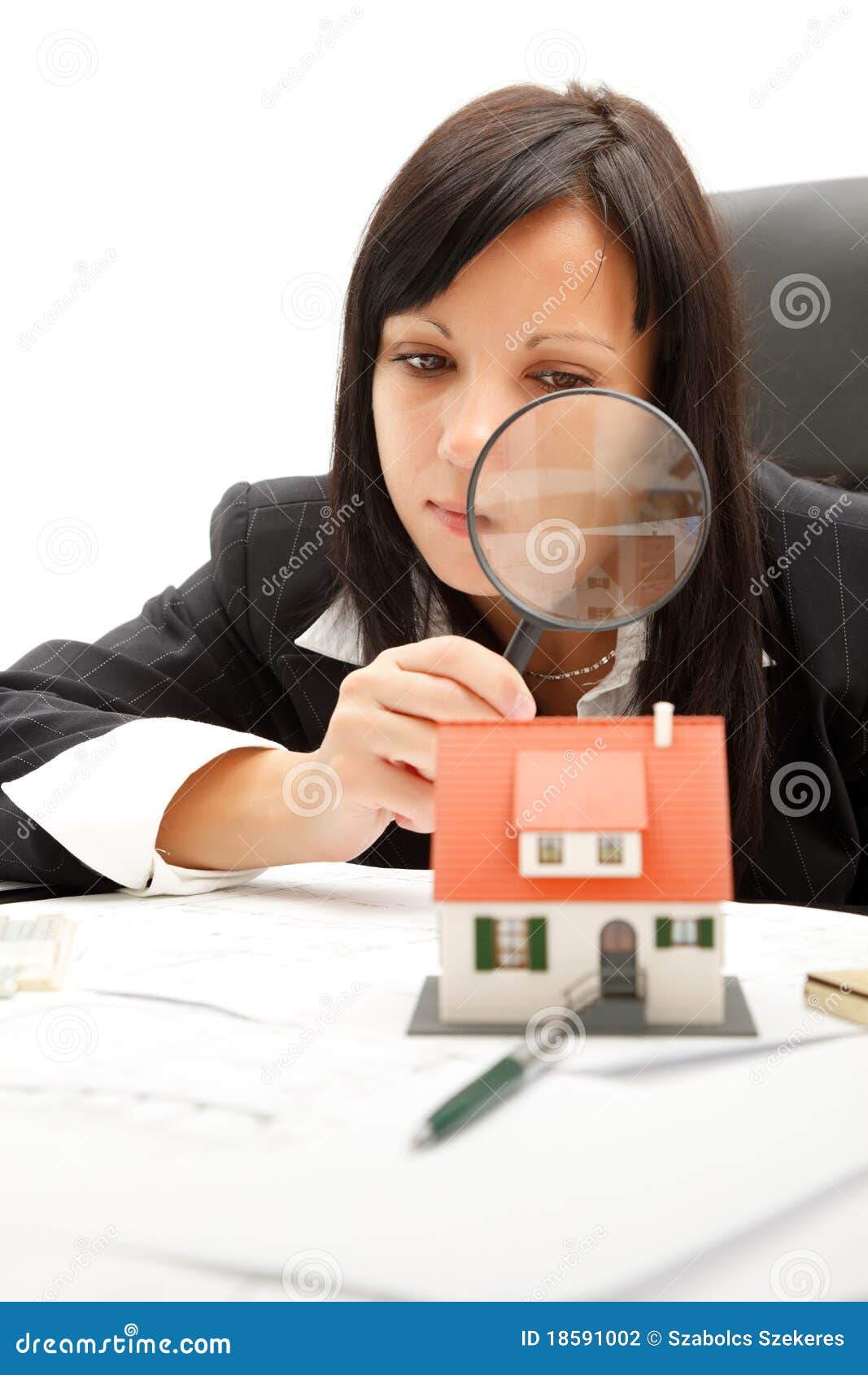 Home inspection stock photo. Image of agent, magnifying - 18591002