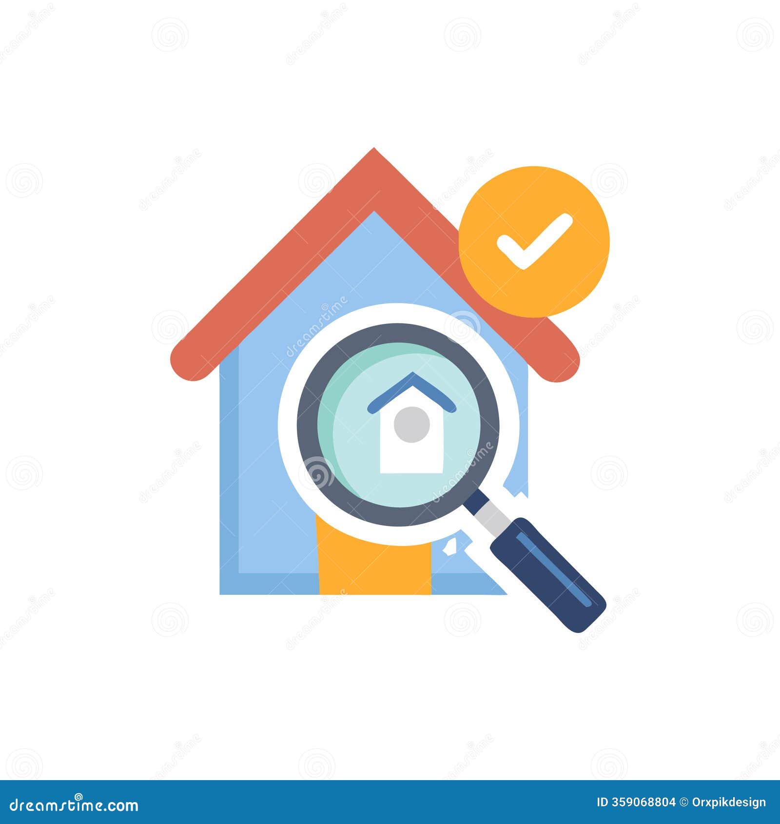 Home Inspection Icon for Evaluation Stock Illustration - Illustration ...