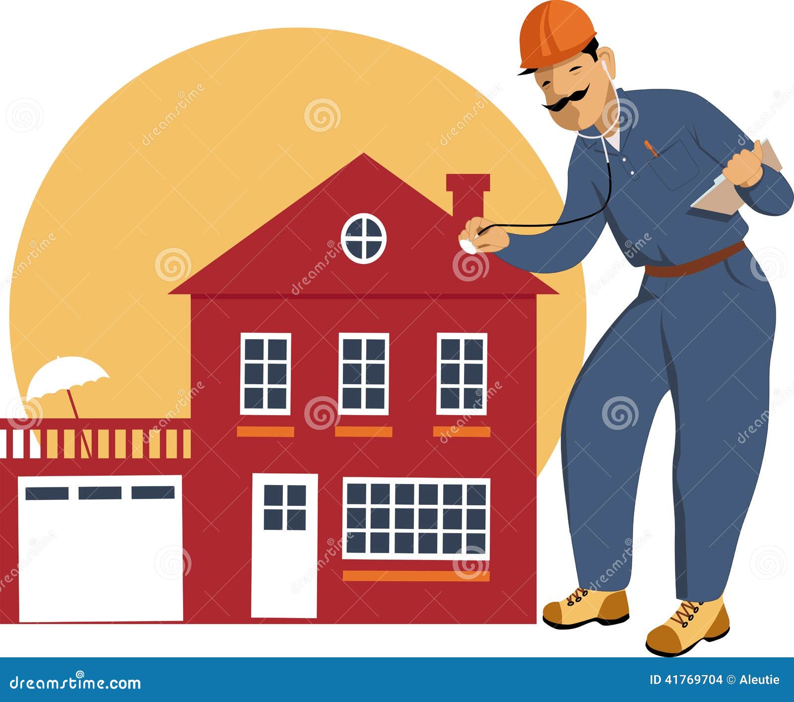 Home inspector stock vector. Illustration of assurance - 41769704
