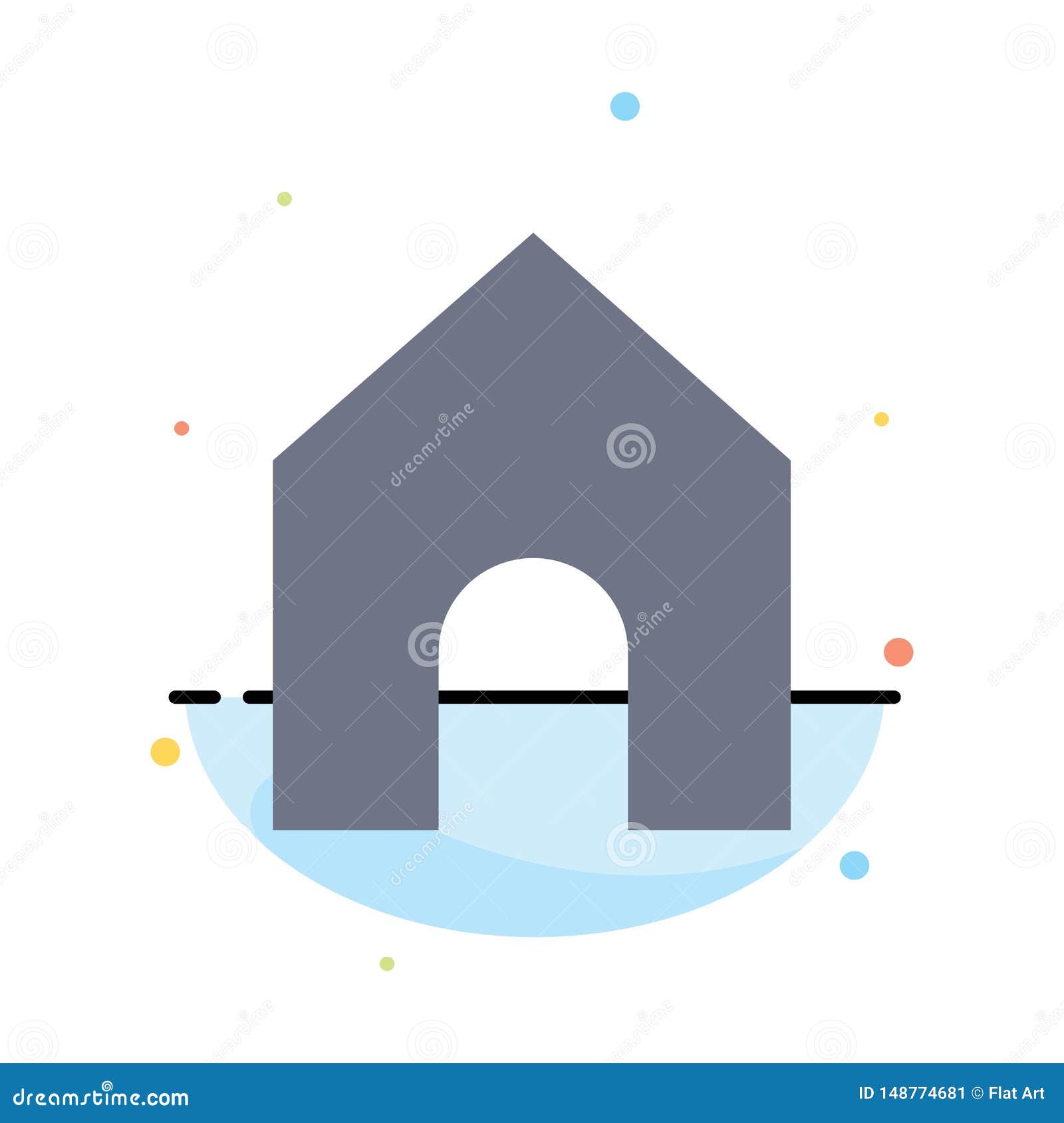 Home, Instagram, Interface Abstract Flat Color Icon Template Stock ...