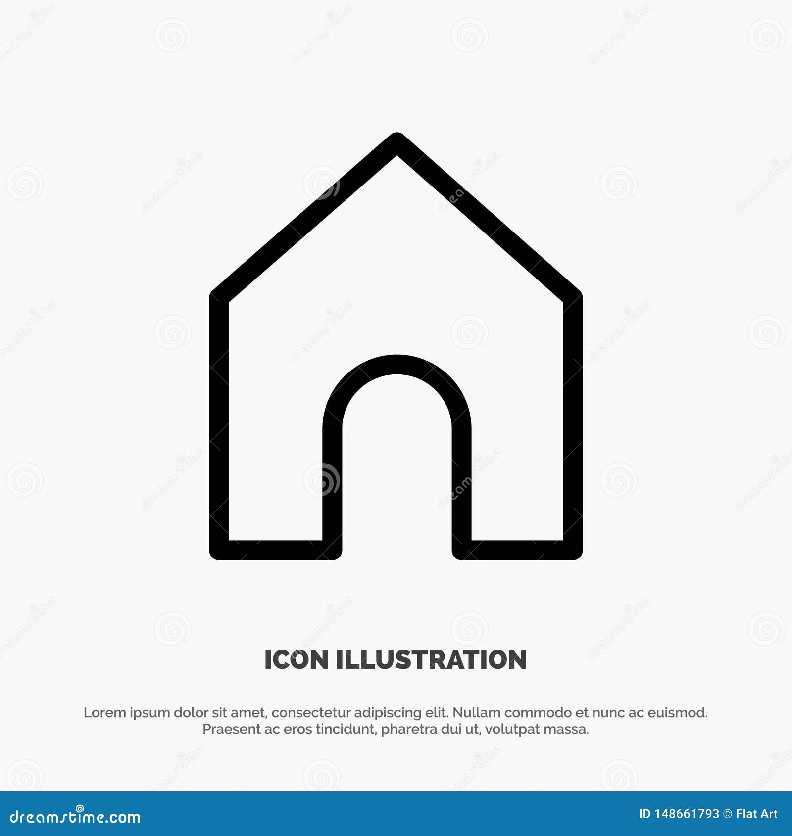 Home, Instagram, Interface Line Icon Vector Stock Vector - Illustration ...