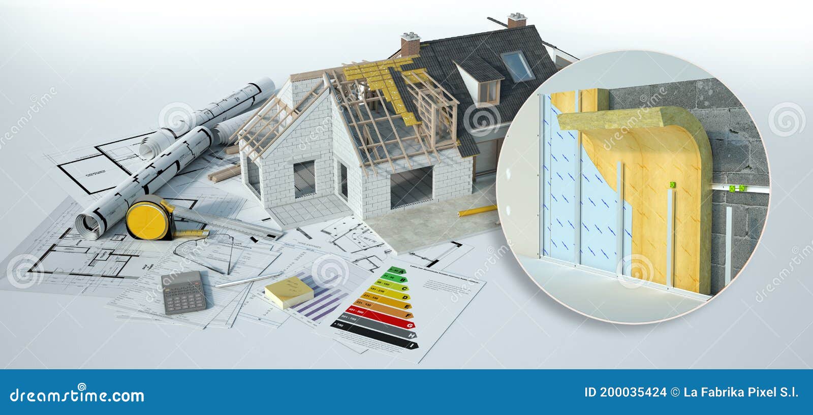 Home Insulation Construction Details Stock Illustration - Illustration ...