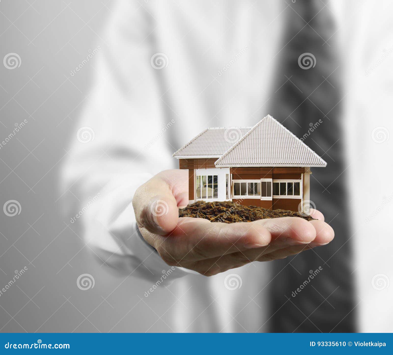 Home Insurance Concept in Hand Stock Photo - Image of handsome ...