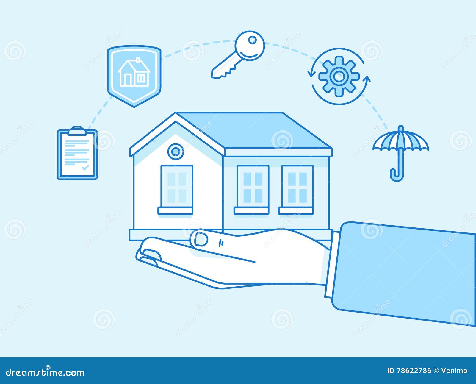 Home Insurance Concept - Illustration and Infographics Design Elements ...