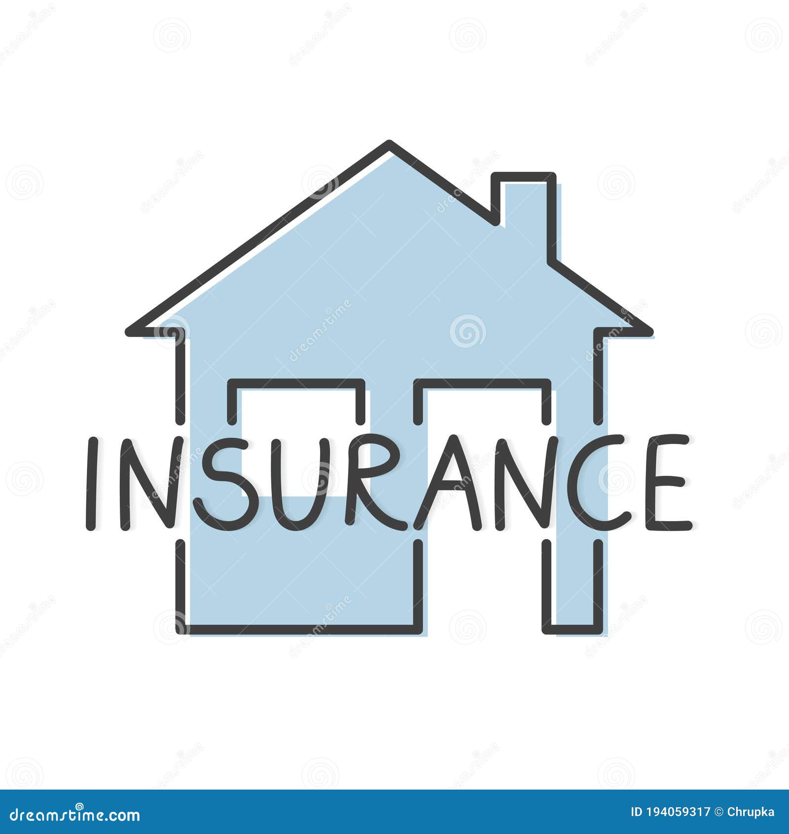 Home insurance concept stock vector. Illustration of building - 194059317