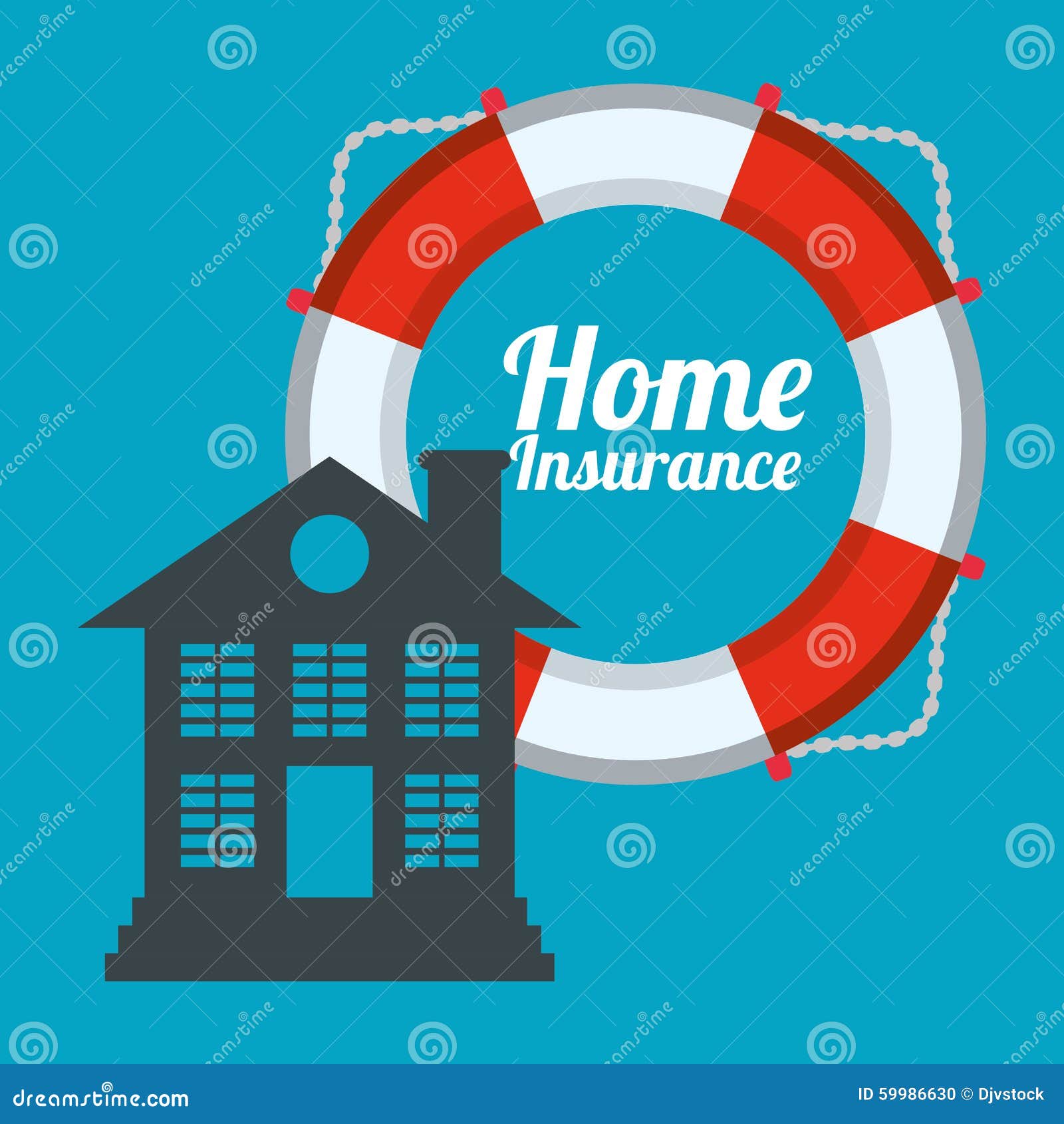 Home insurance design stock vector. Illustration of risk - 59986630