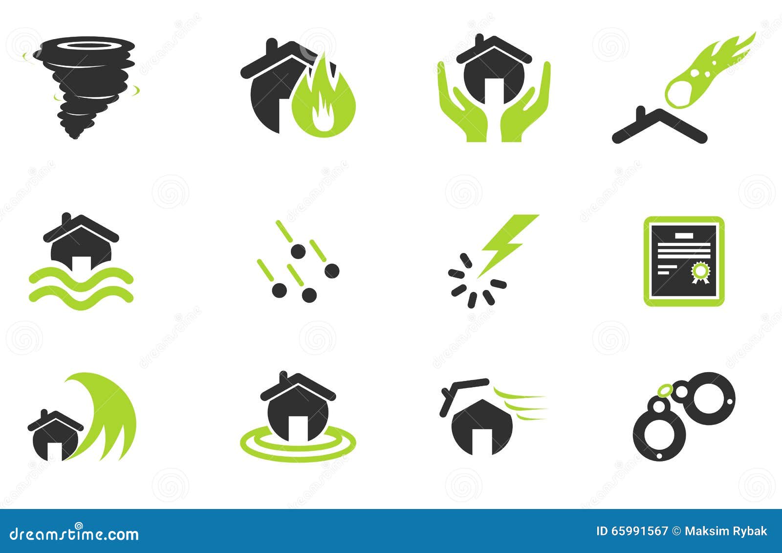 Home Insurance Icons stock vector. Illustration of protection - 65991567