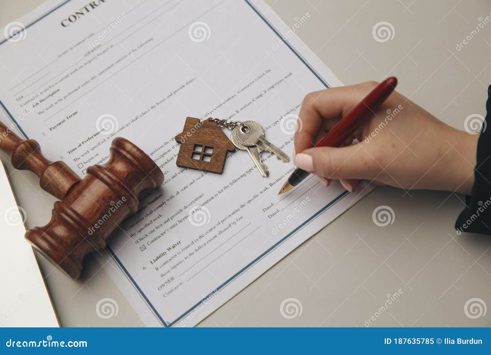 Home Insurance, Law and Justice Concept Stock Image - Image of gavel ...