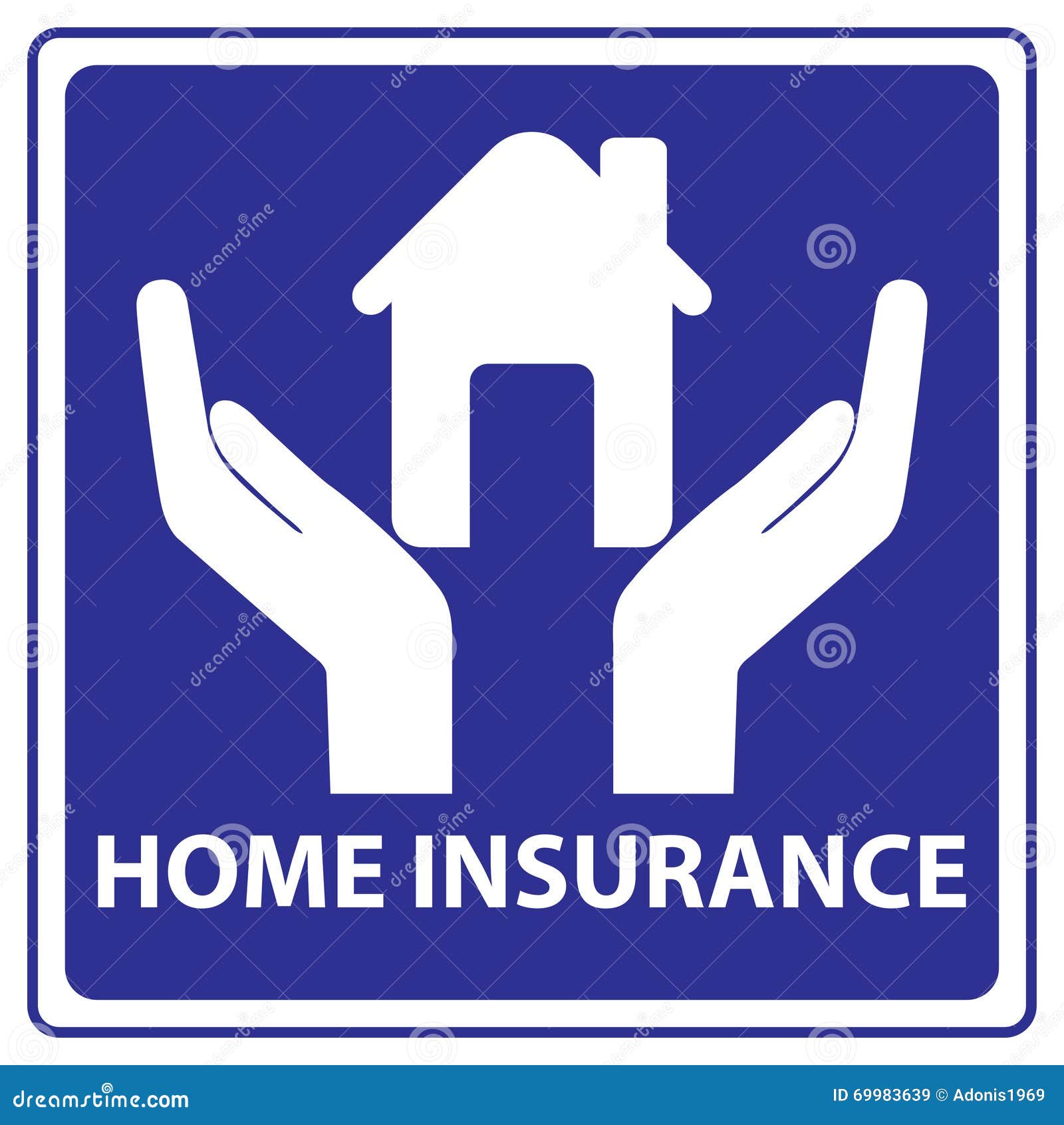 Home Insurance Sign Cartoon Vector | CartoonDealer.com #69983639