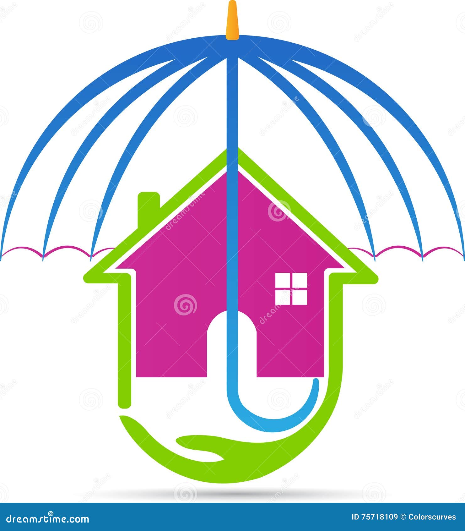 Home insurance stock vector. Illustration of abstract - 75718109