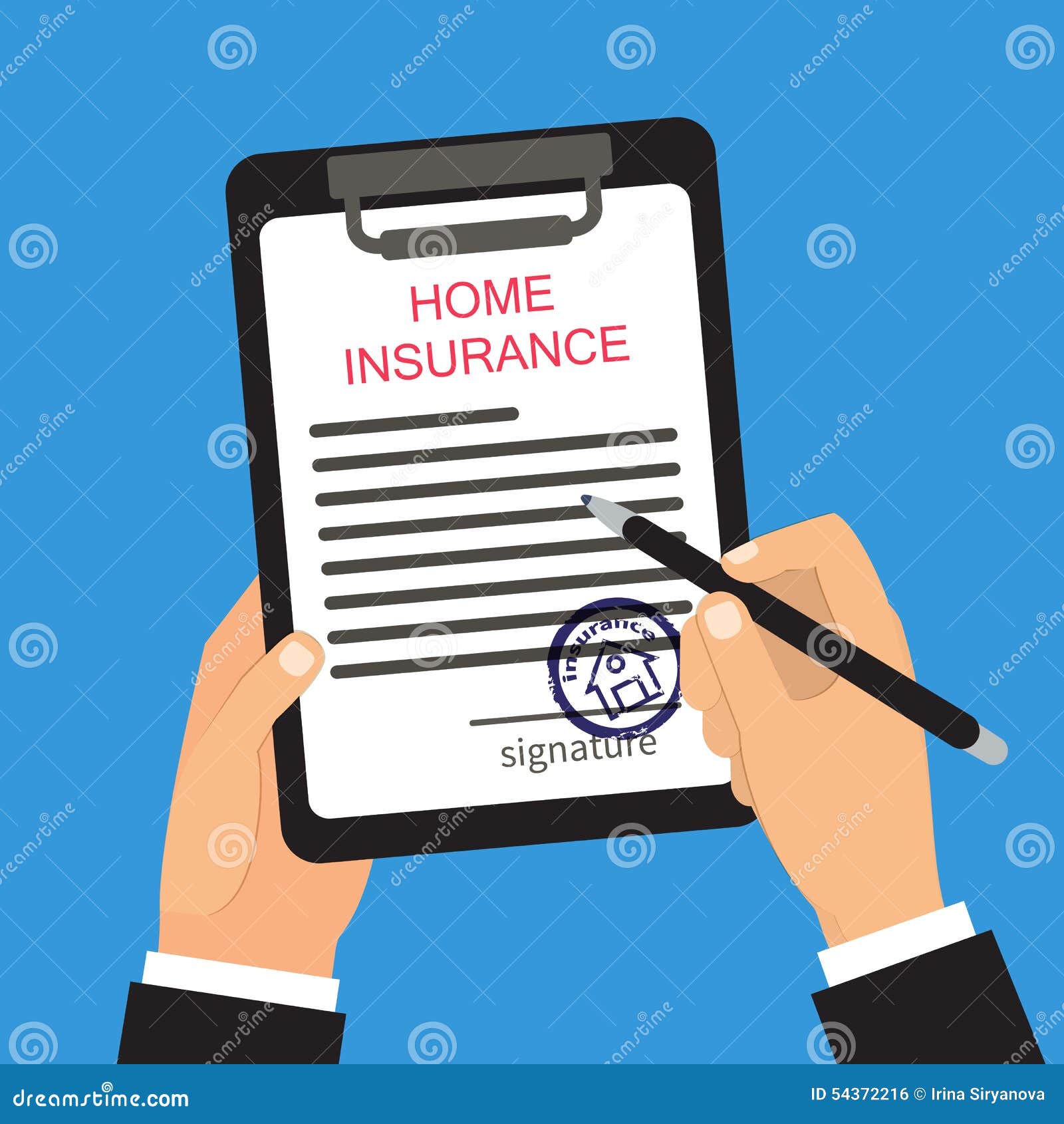 Home Insurance Vector Illustration Stock Vector - Illustration of ...