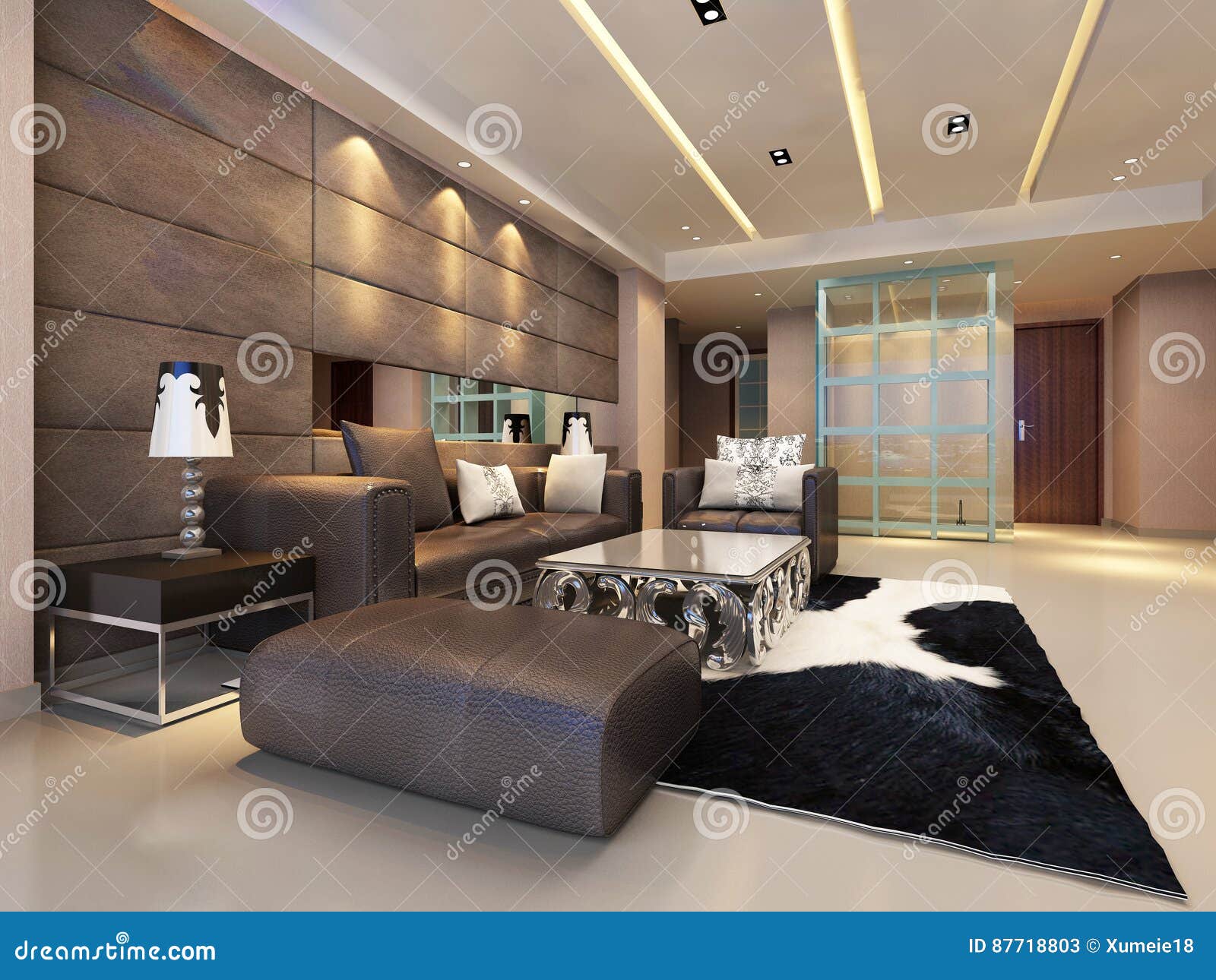 Home interior 3d rendering stock illustration. Illustration of ...