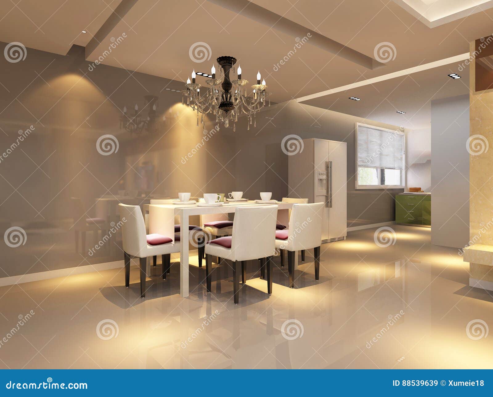 Home interior 3d rendering stock illustration. Illustration of ...