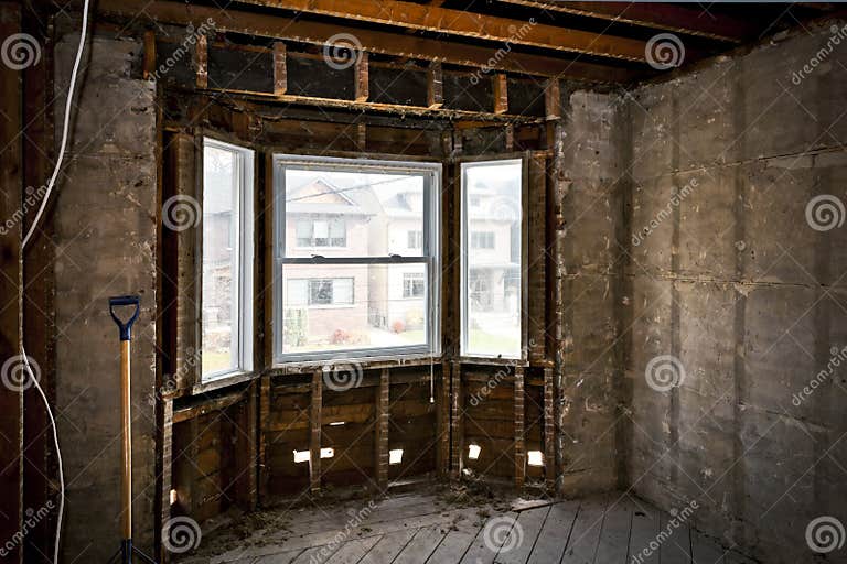 Home Interior Gutted for Renovation Stock Image - Image of decay, reno ...