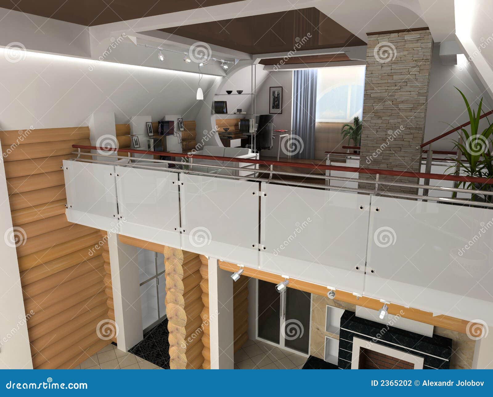 Home interior and loft stock photo. Image of mirror, lamp - 2365202