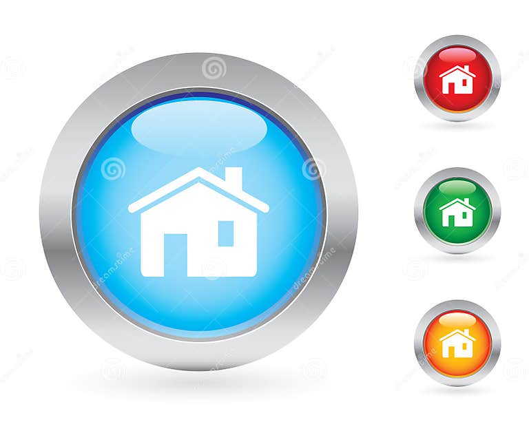 Home internet button set stock vector. Illustration of home - 6657301