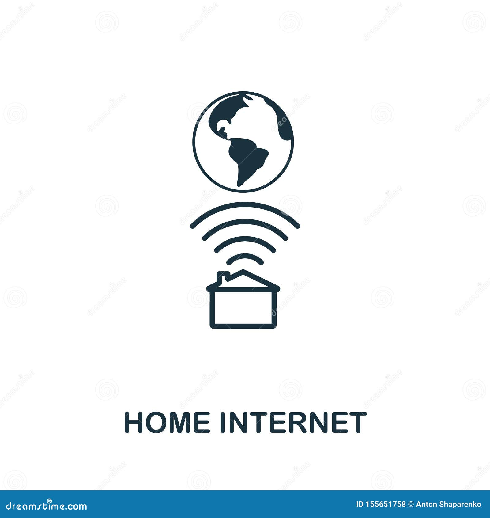 Home Internet Icon Outline Style. Simple Glyph from Icons Collection ...