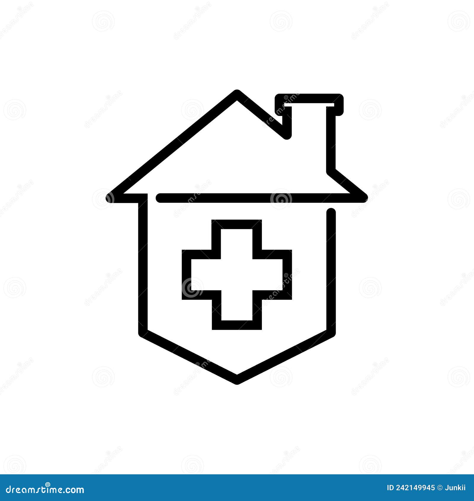 Home Isolation Sign Flat Vector Design Isolated from White Background ...