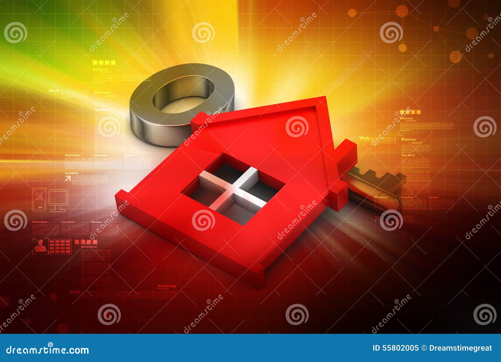 Home with key stock illustration. Illustration of broker - 55802005