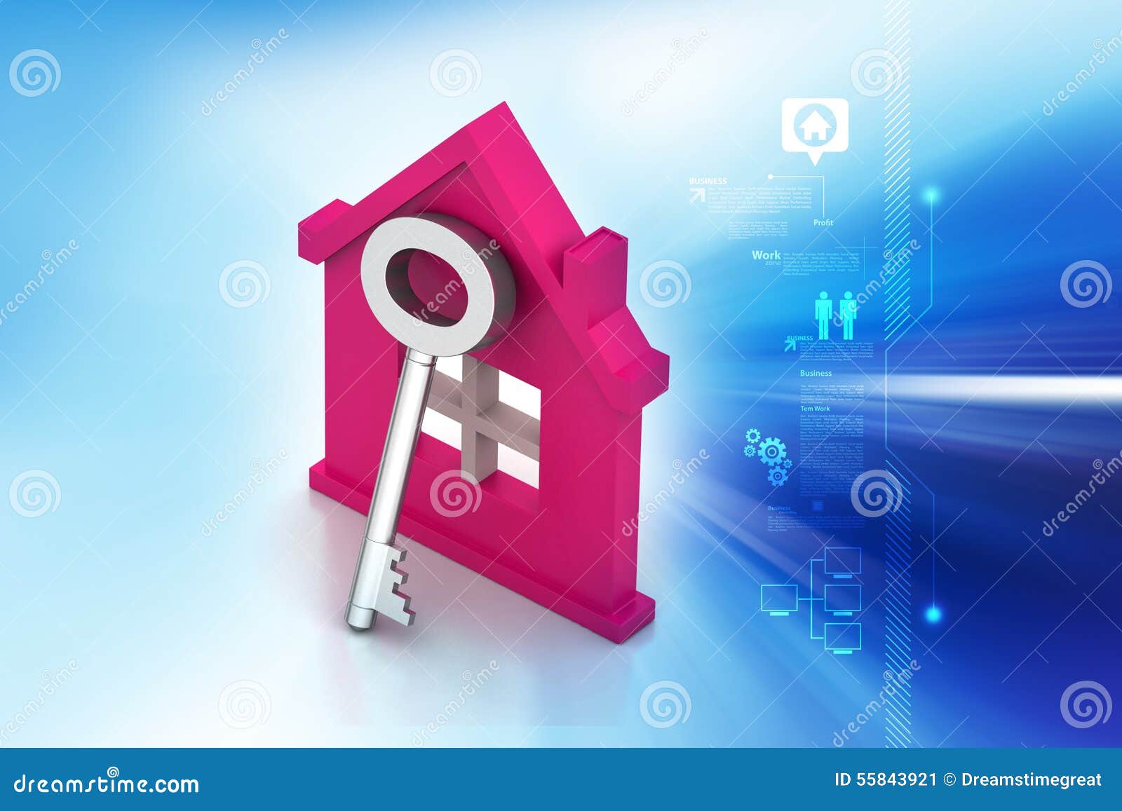 Home with key stock illustration. Illustration of home - 55843921