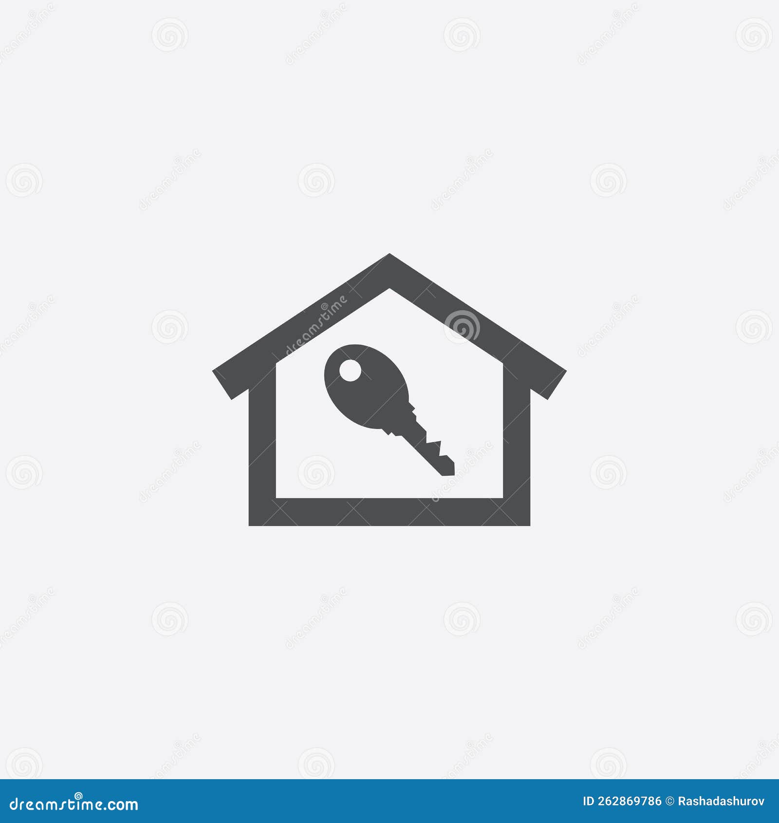 Home key icon stock vector. Illustration of security - 262869786